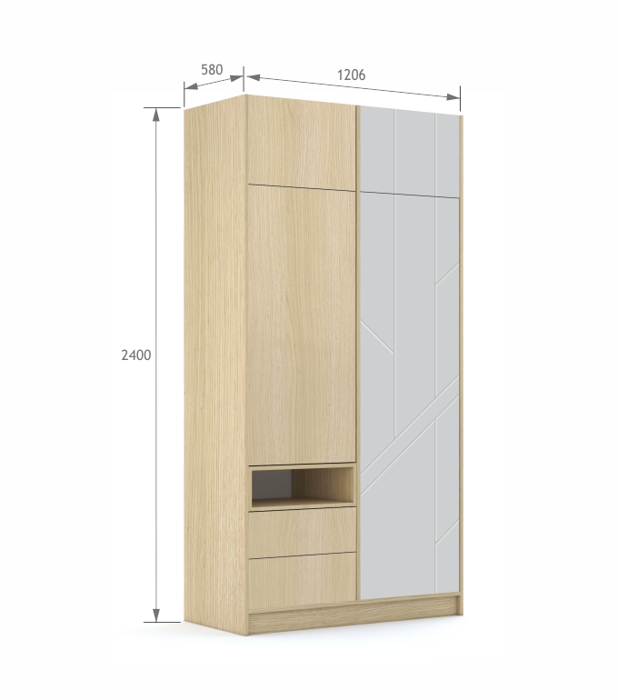 Spinta 120-2-60/240 GrafLine - Meblik